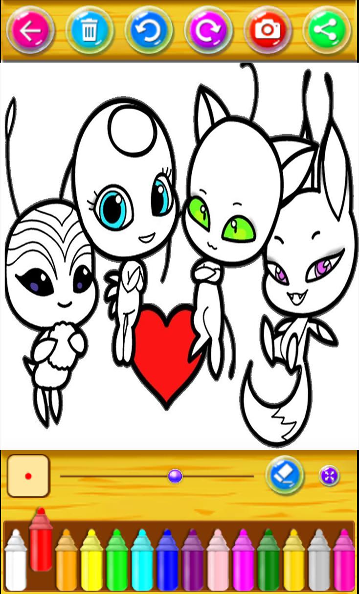 Скачать Coloring Book For Ladybug Miracul And Cat Noir Apk для Android