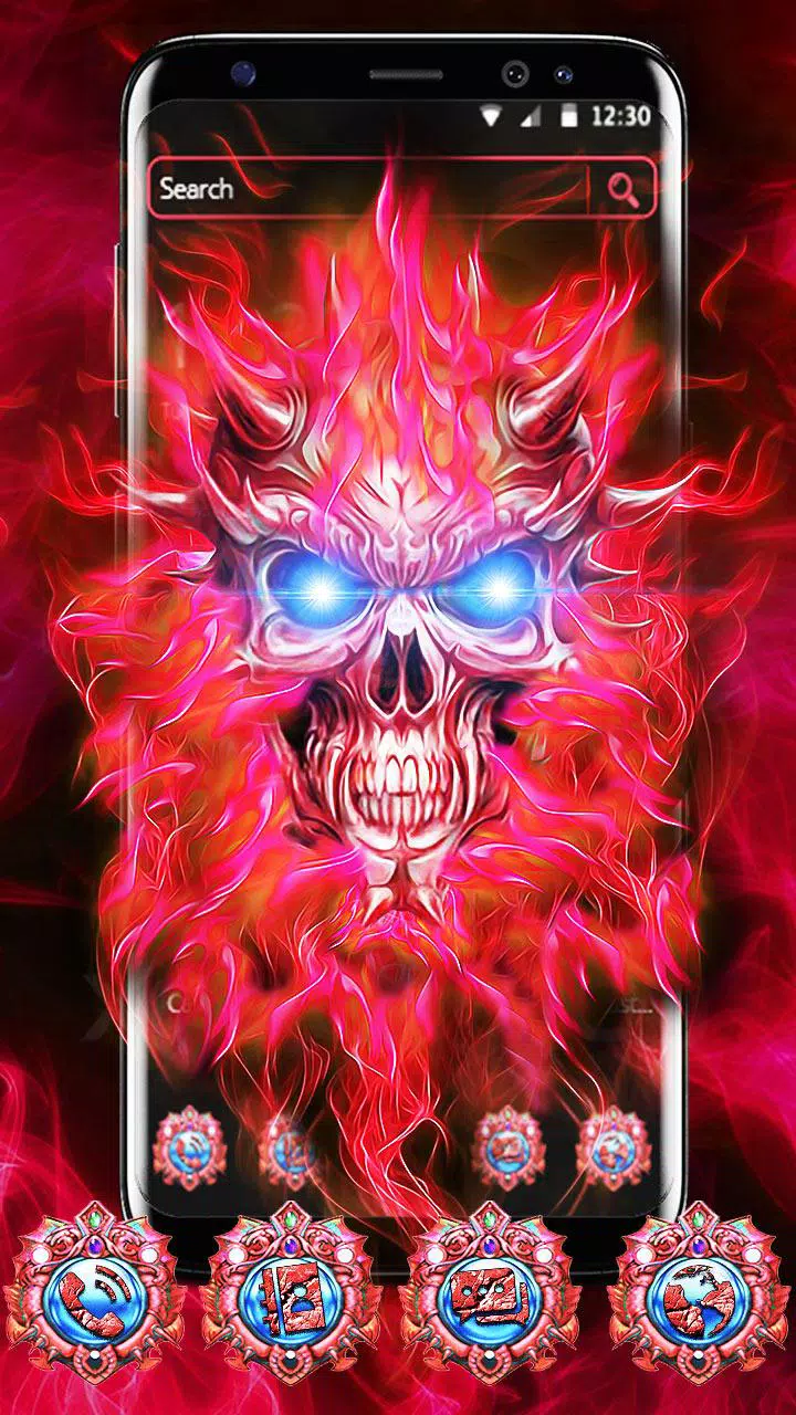Red Fire Skull