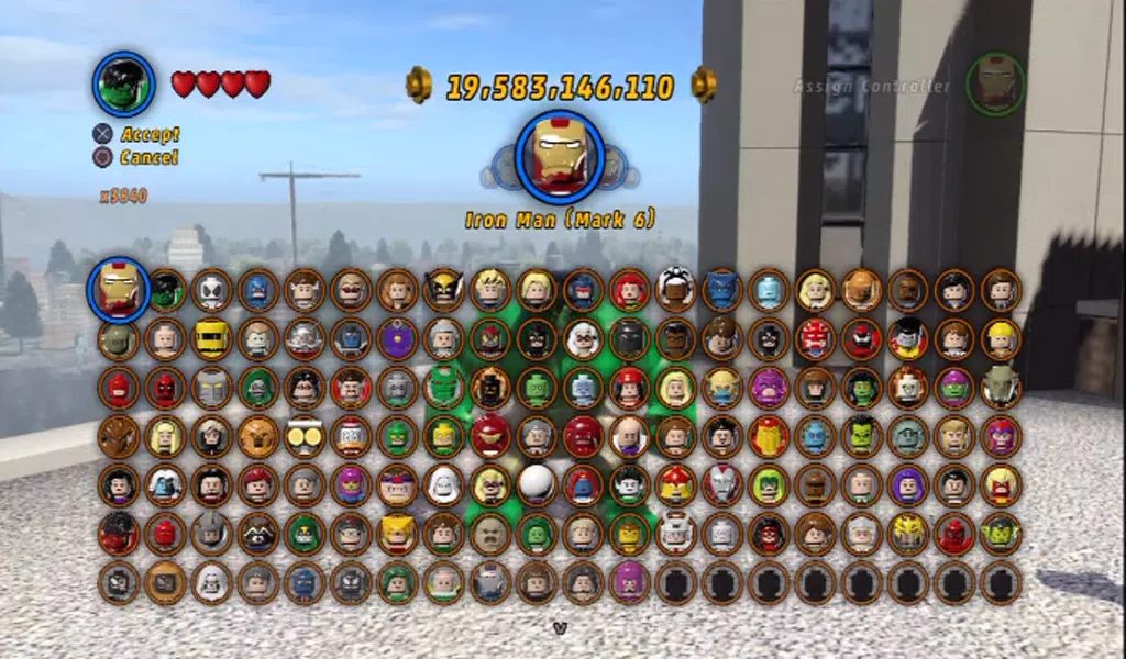 Lego Marvel Character Grid
