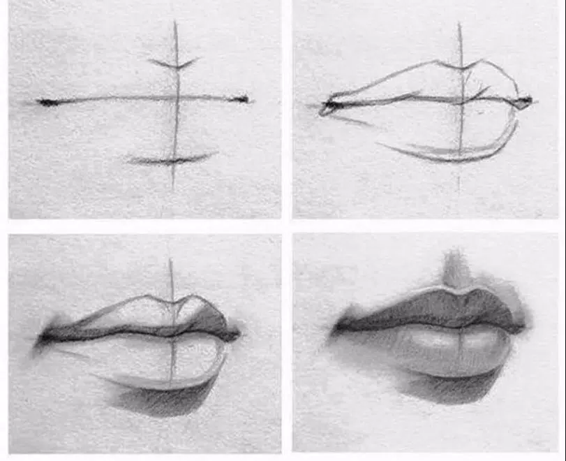 Drawing Step By Step Lips