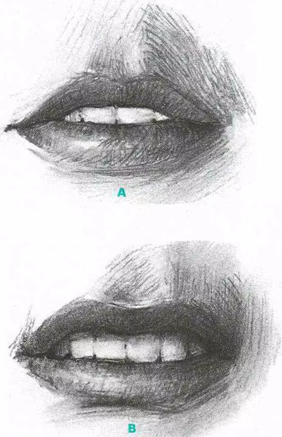Sad Lips Drawing