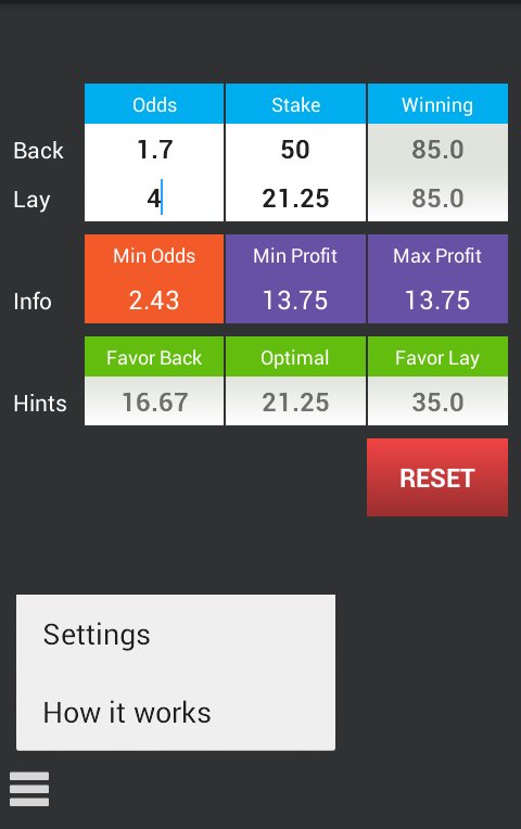 Back Lay Calculator APK for Android Download