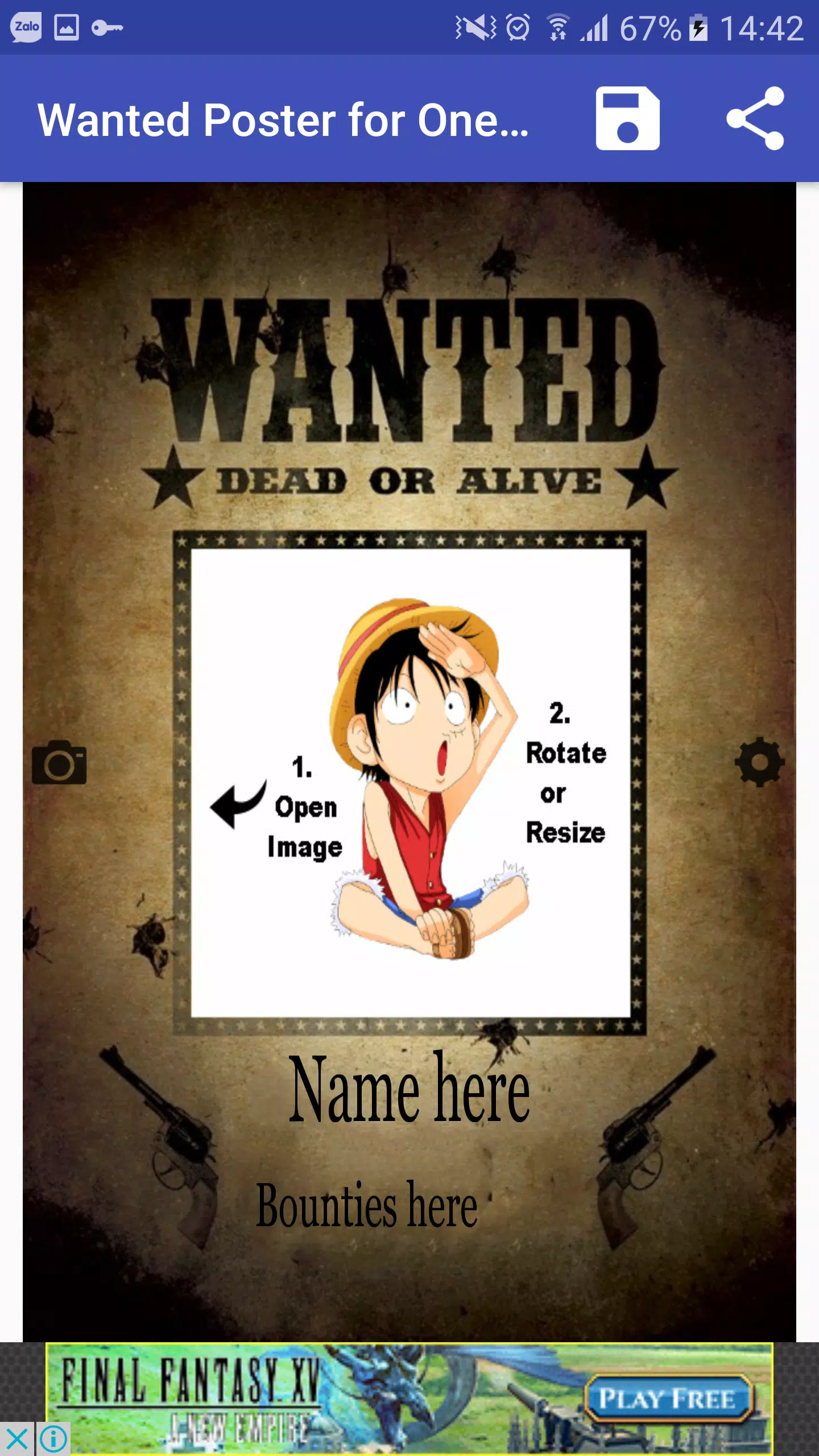 One Piece Wanted Poster Generator