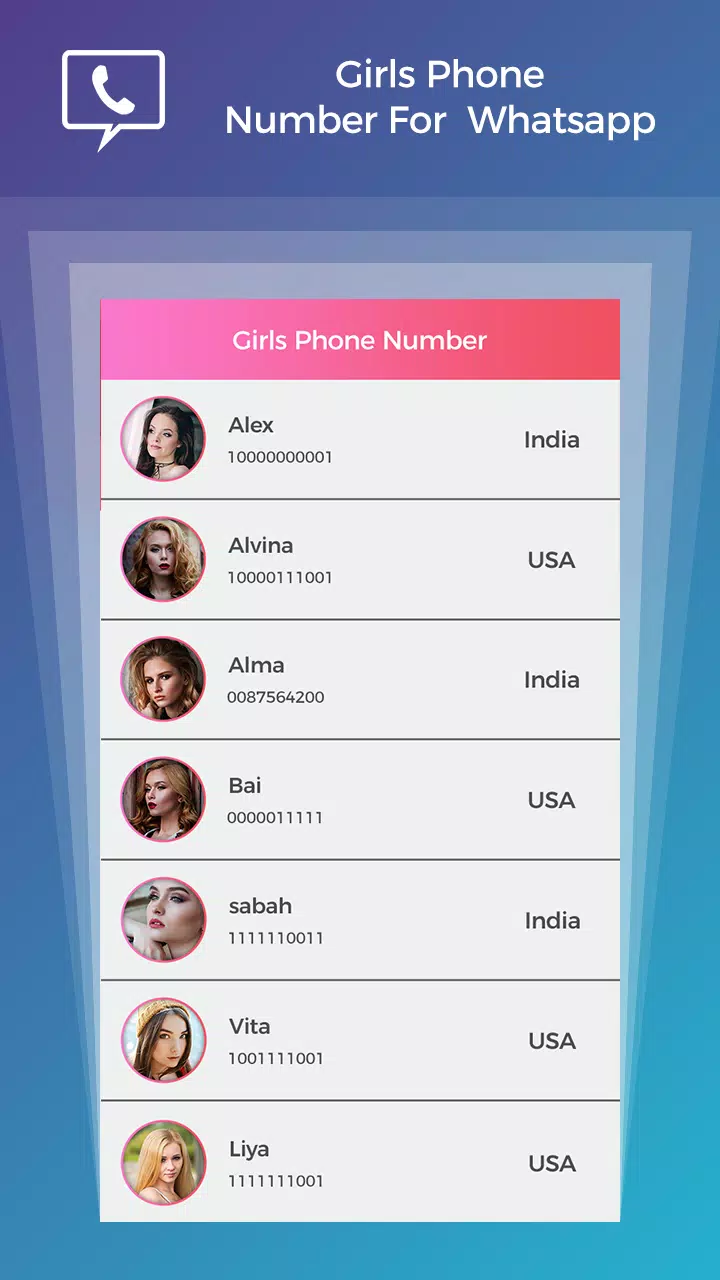 Girl Mobile Number List