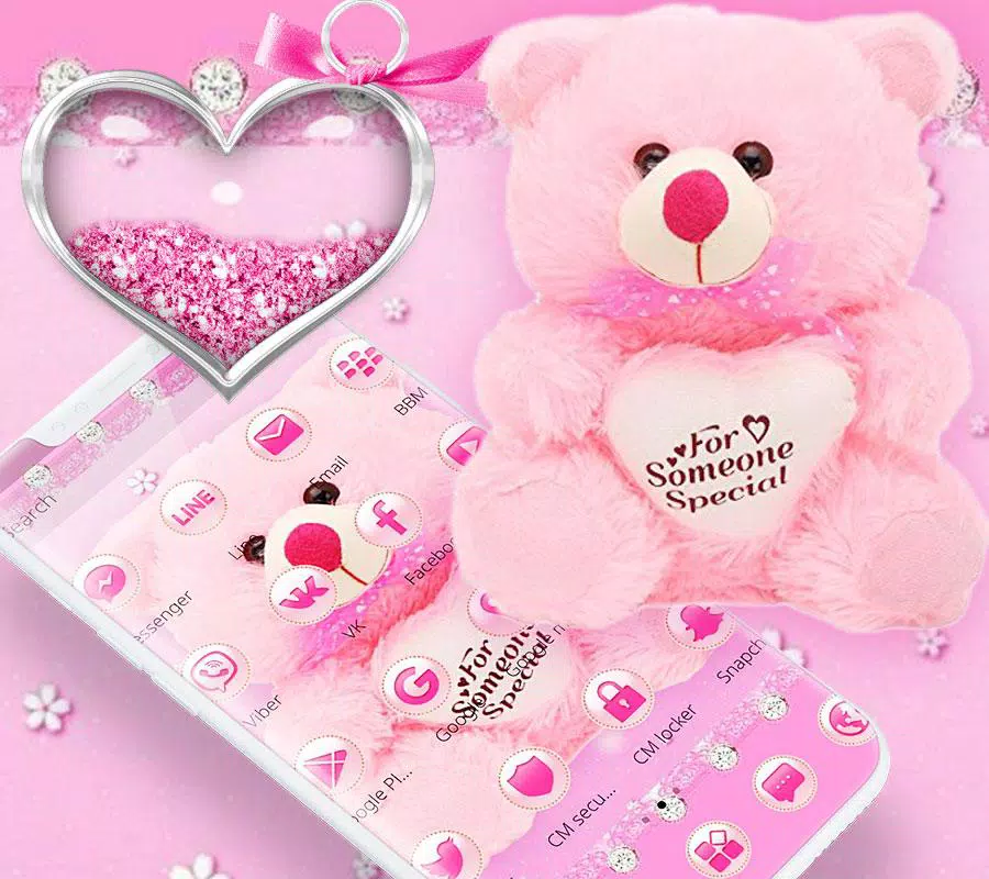 Pink Teddy Bear Wallpaper