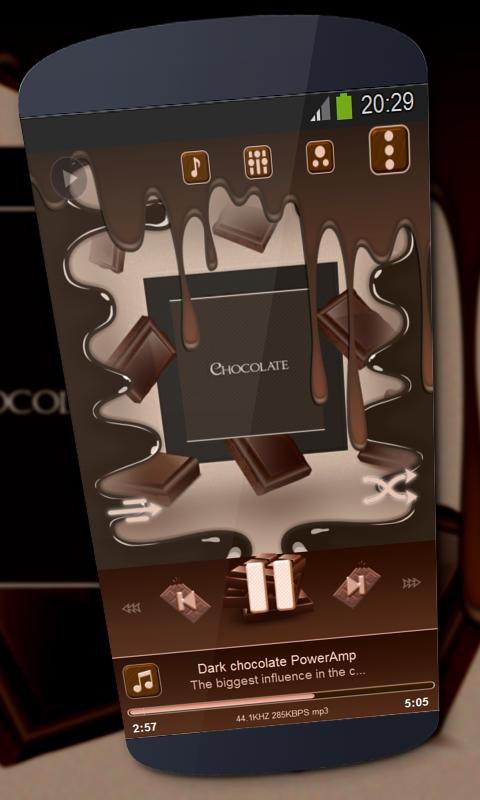 Dark chocolate Poweramp Skin APK for Android Download