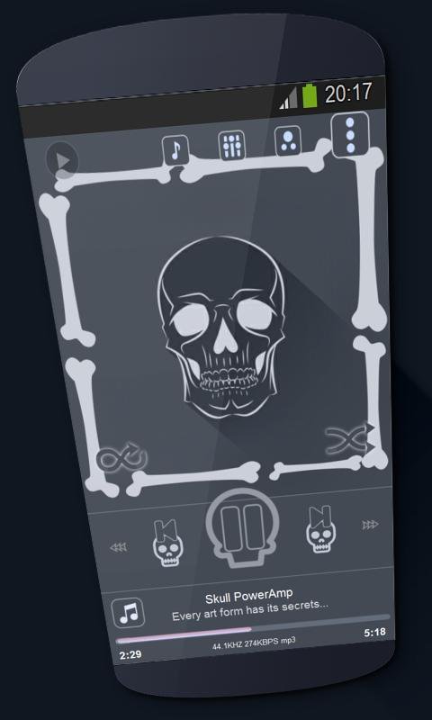 Skull Poweramp Skin APK for Android Download