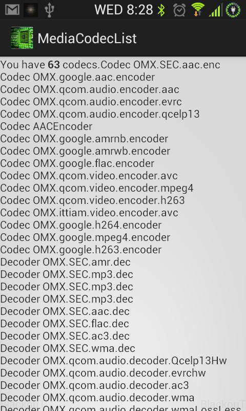 Media Codec List APK for Android Download