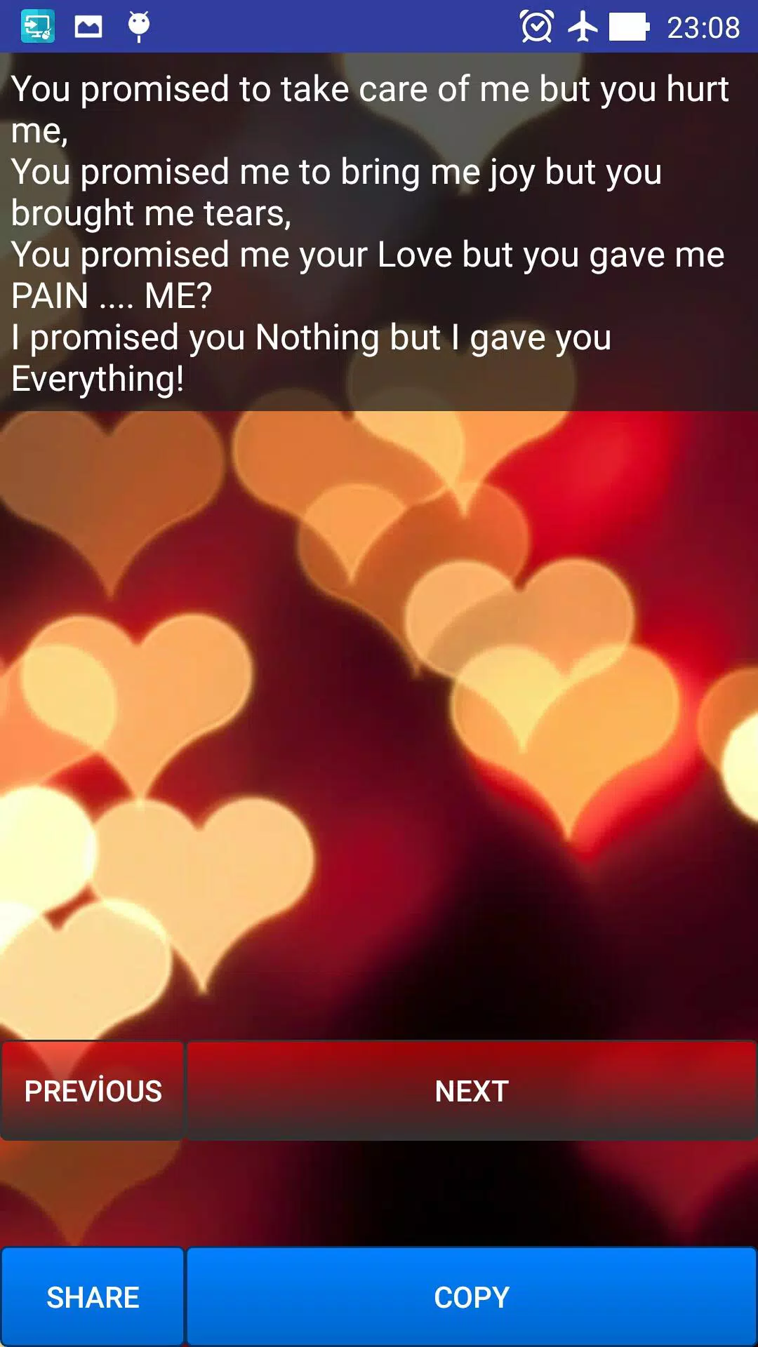 Sad Text Messages About Love