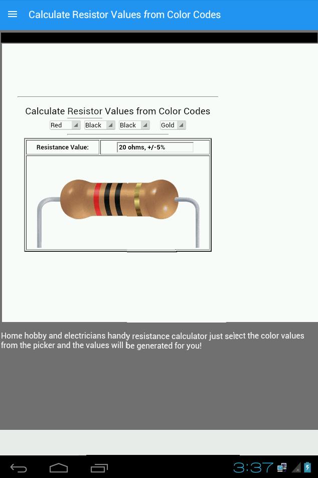 Calculate Resistor Values APK for Android Download Calculate Resistor Values APK for Android Download