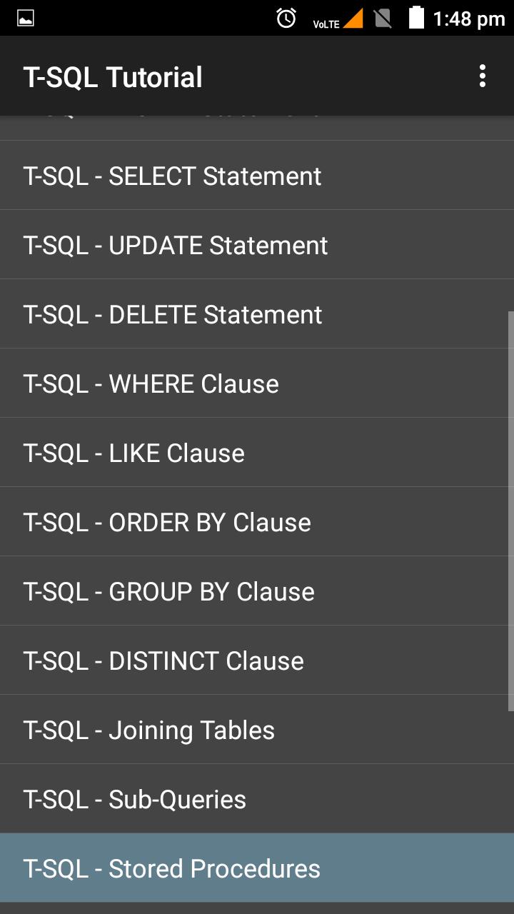 Learn T-SQL DB APK for Android Download Learn T-SQL DB APK for Android Download