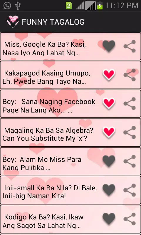 Tagalog Cheesy Pick Up Lines