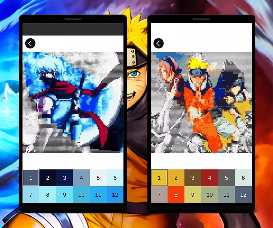 Sharingan Pixel With Grid