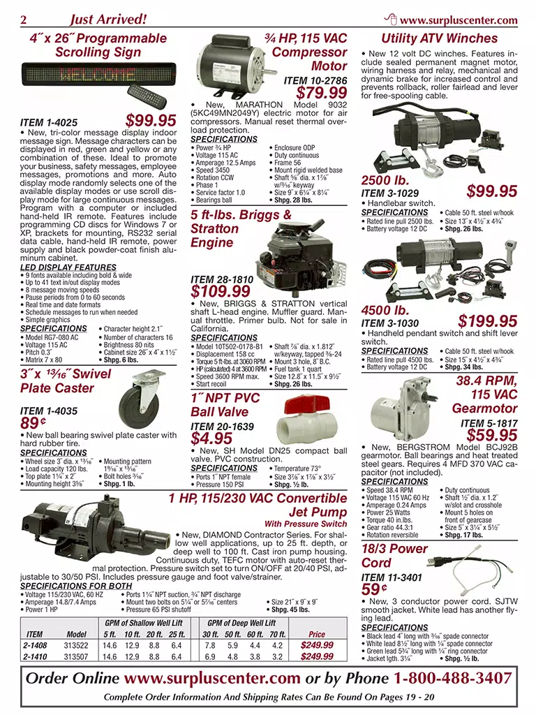 Surplus Center Catalog - Catalog Library