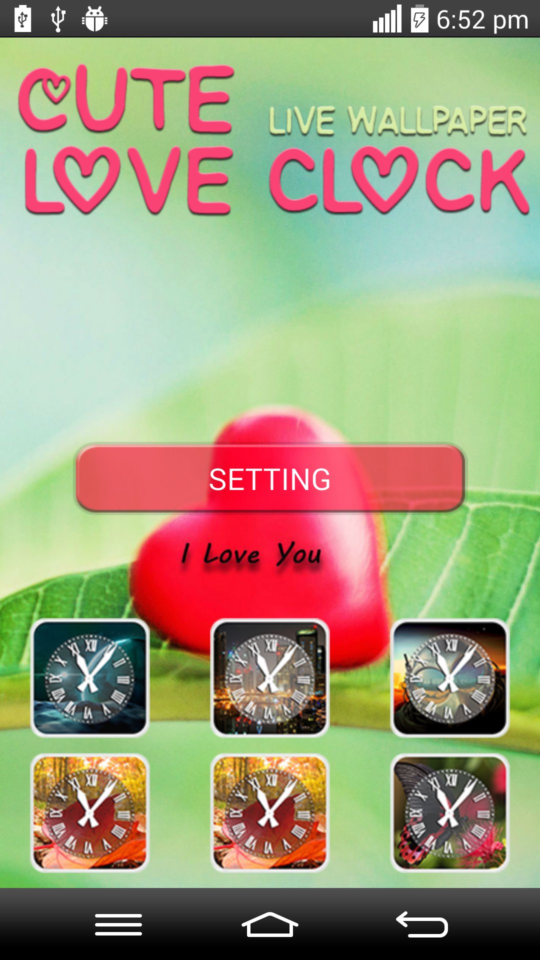Cute Clock Love Live Wallpaper APK for Android Download