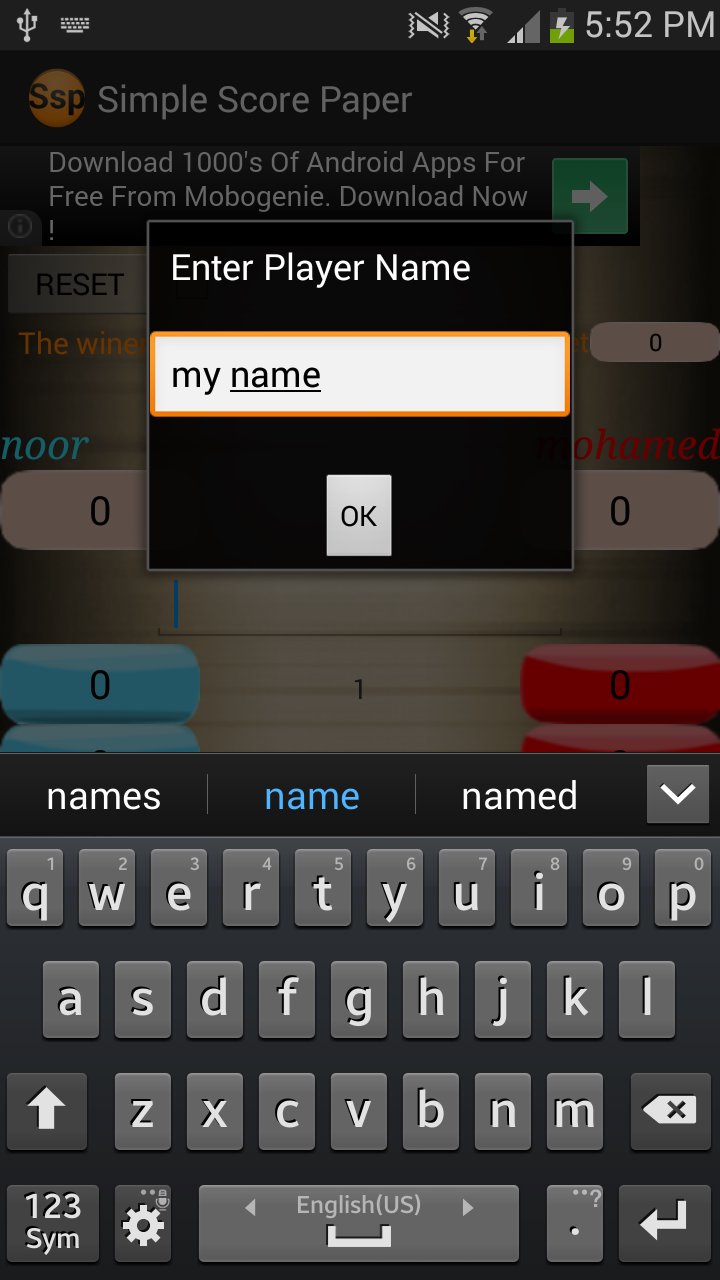 Android İndirme için Simple Score Paper APK