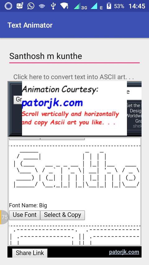 Text to ASCII art -patorjk.com APK للاندرويد تنزيل