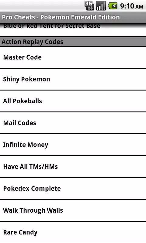 Pokemon cheat codes