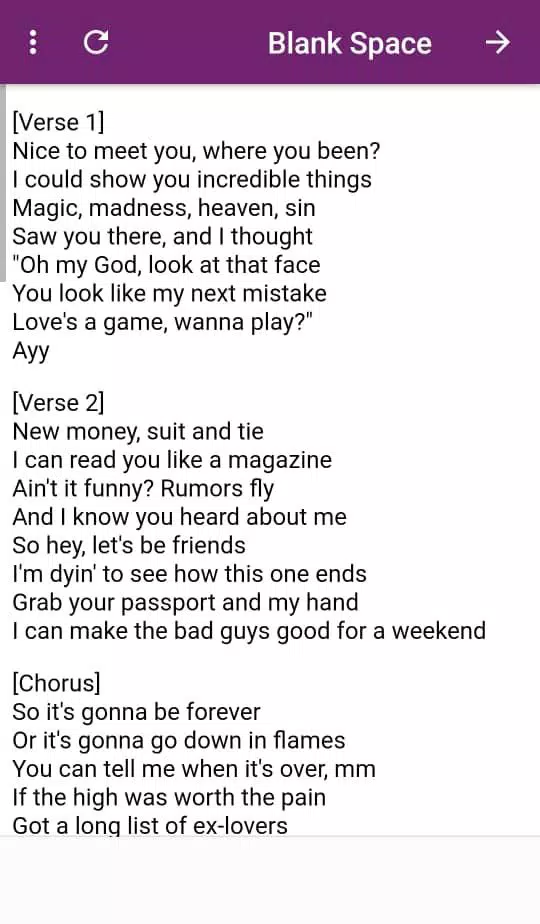 Blank Space Lyrics The Whole Song