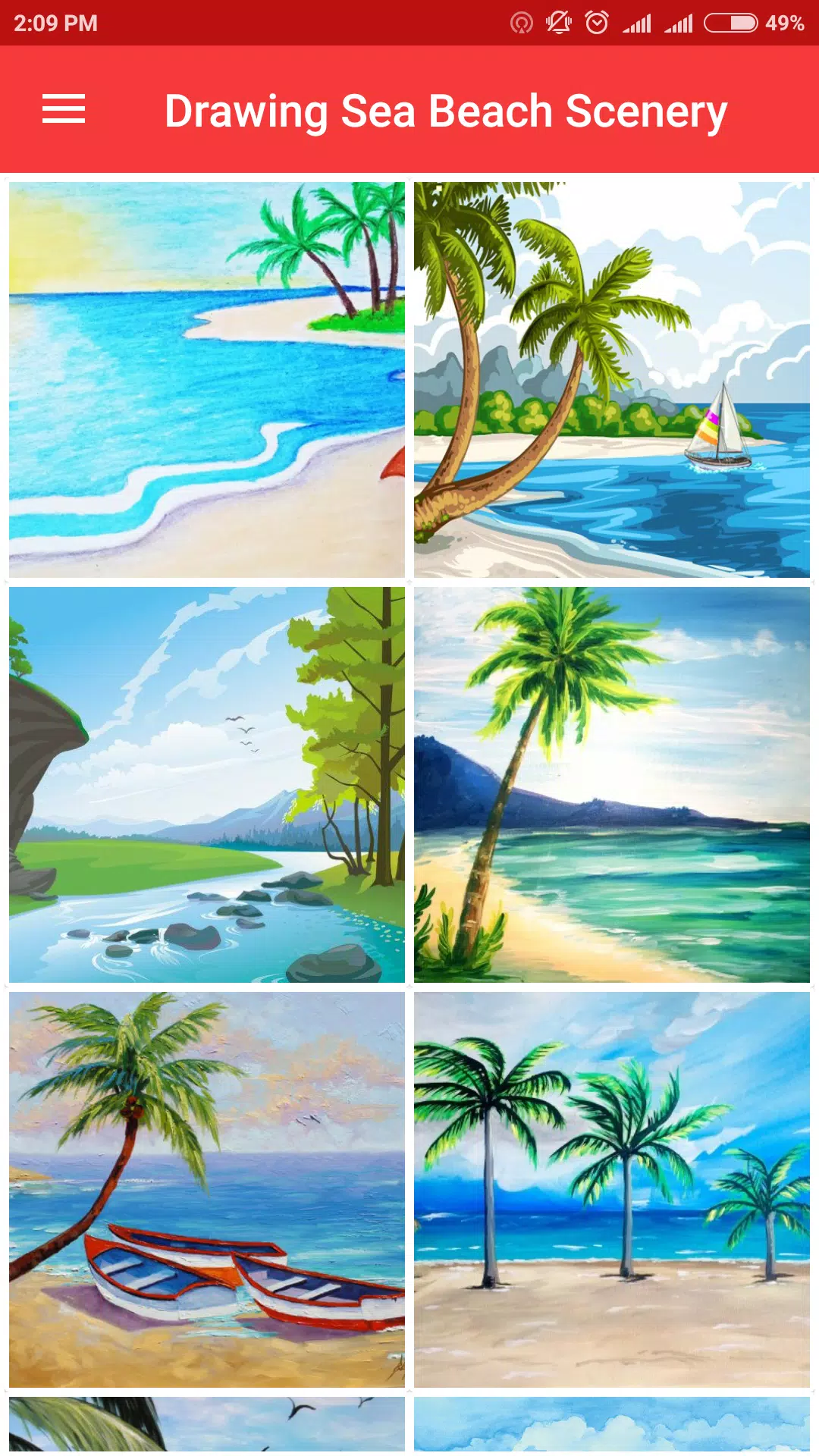 How To Draw Beach Scene