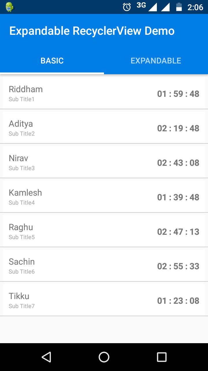 Expandable RecyclerView Demo APK for Android Download Expandable RecyclerView Demo APK for Android Download