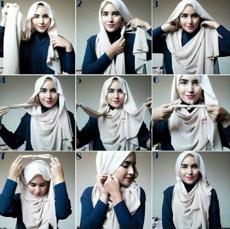 Tutorial Hijab Pashmina Turban