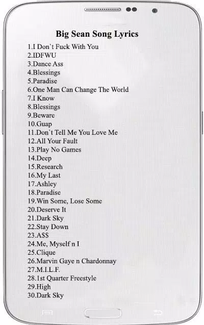 Big Sean Paradise Lyrics