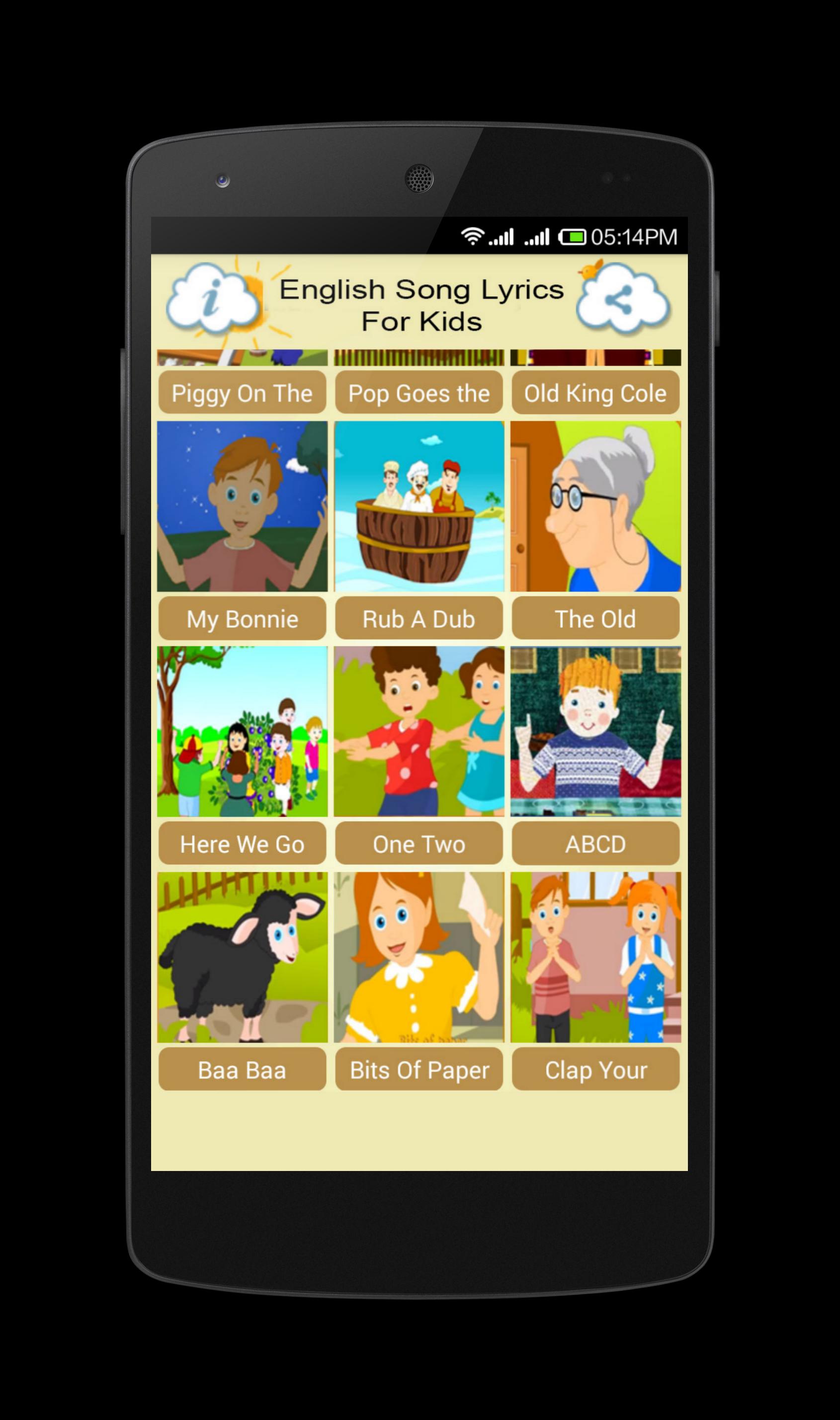 English Songs Lyrics For Kids APK for Android Download