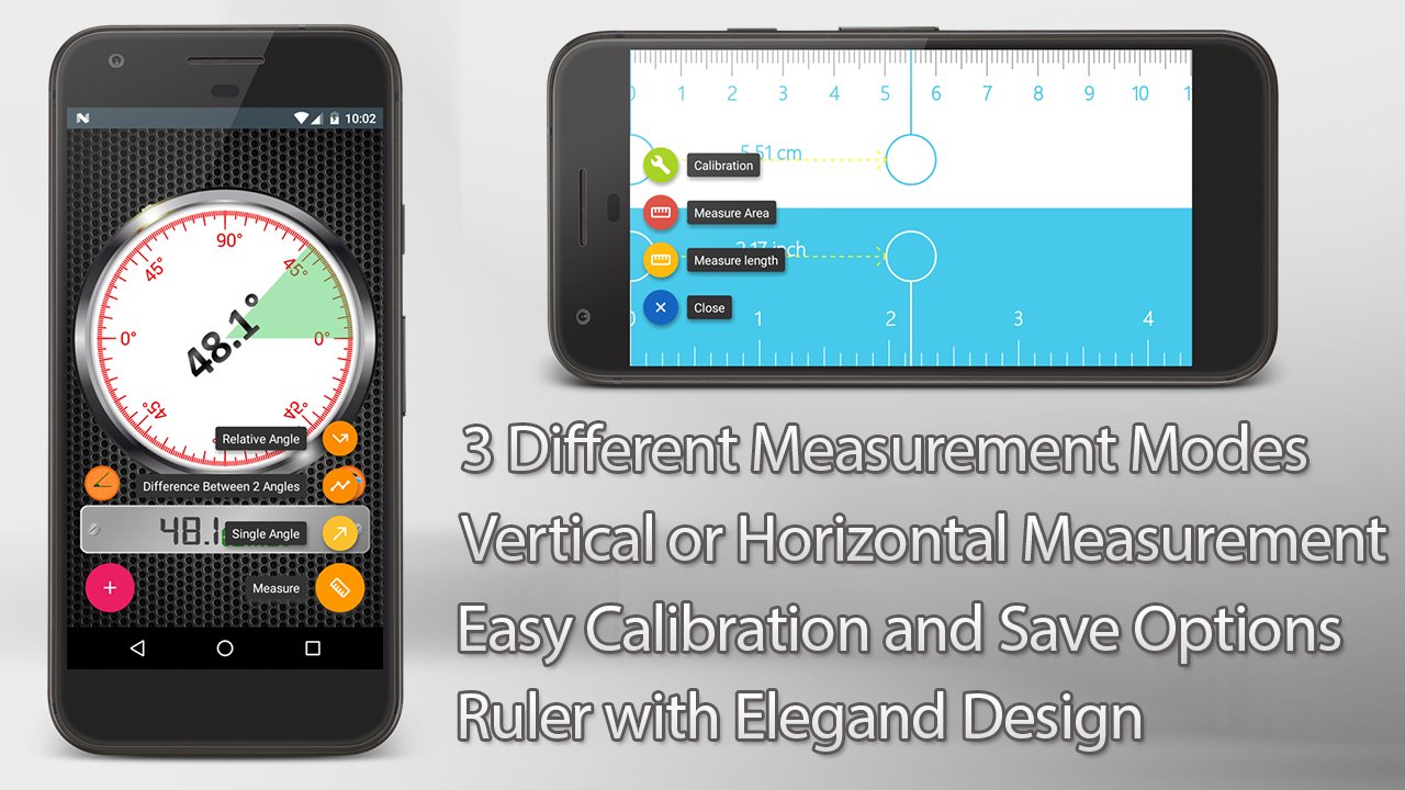 Angle Meter Visual+Bubble+Ruler+Compass APK for Android Download