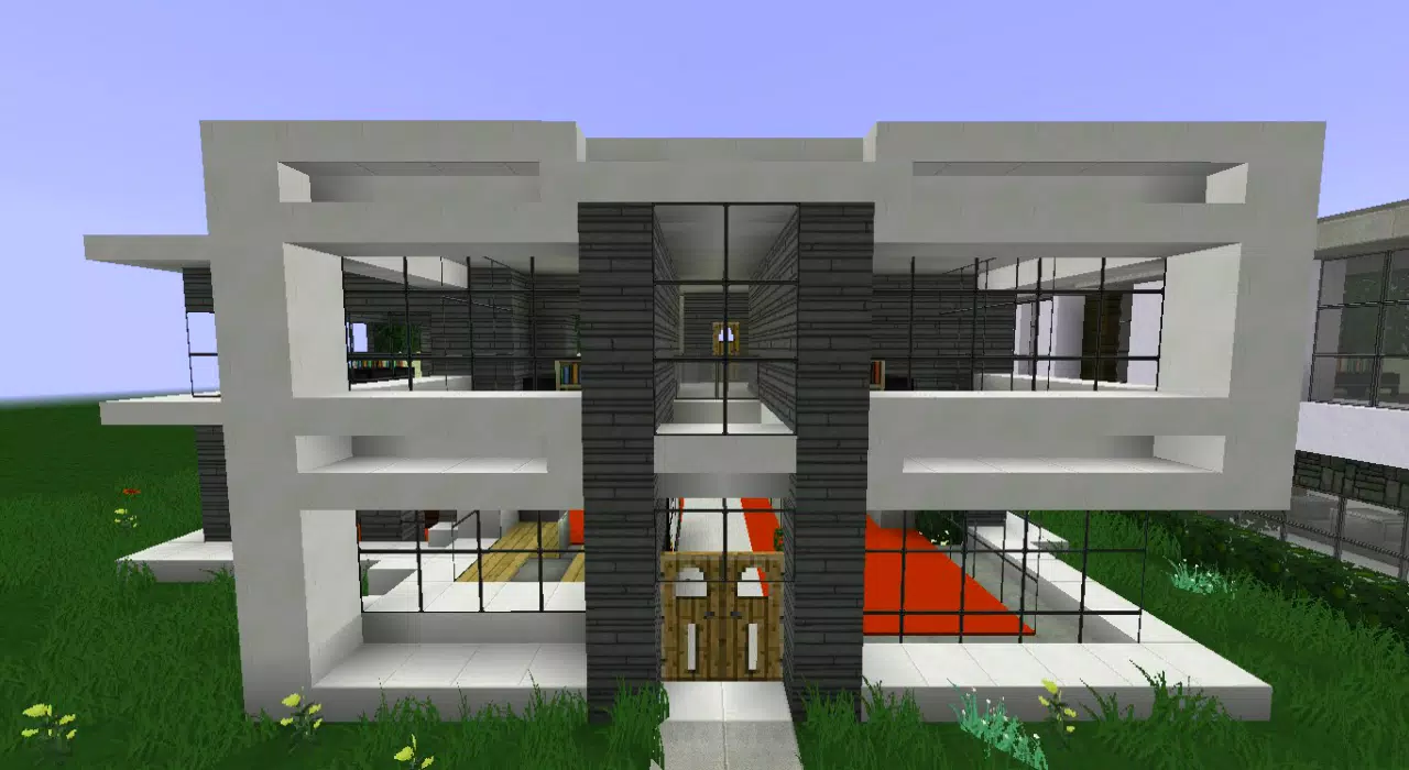 Minecraft Modern House Blueprints Pe