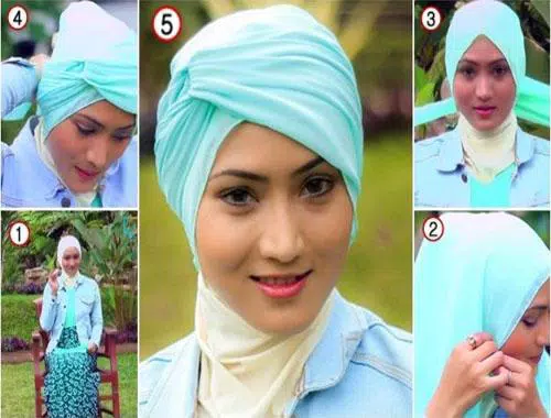 Tutorial Hijab Turban Simple