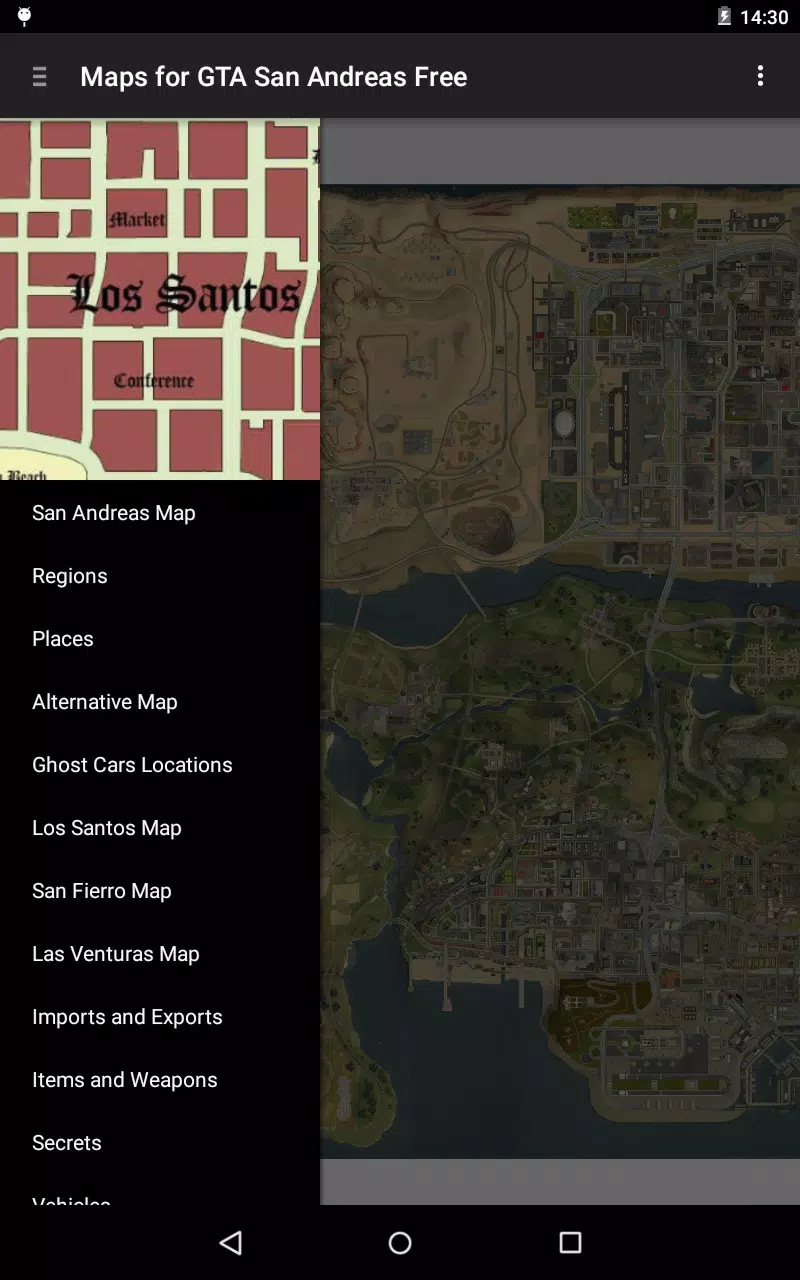 San Andreas Map With Locations