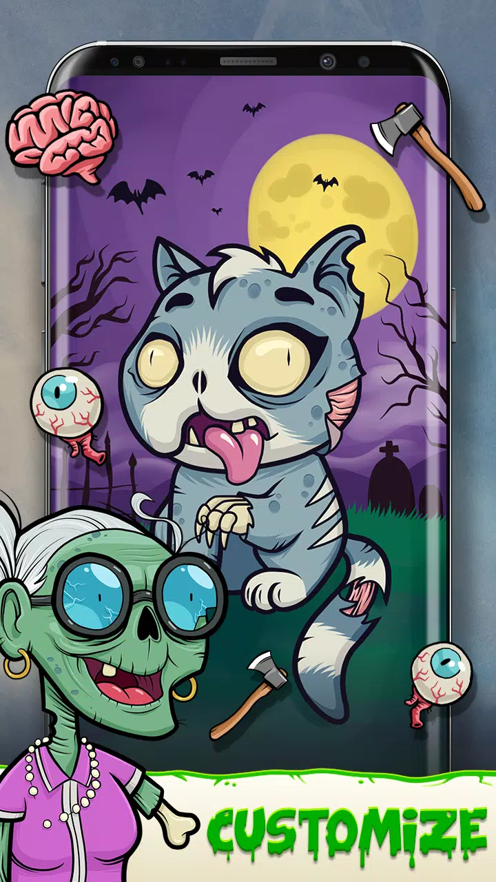 Cute Zombie Cartoon Wallpaper