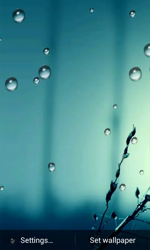 Blue Rain Drop Wallpaper