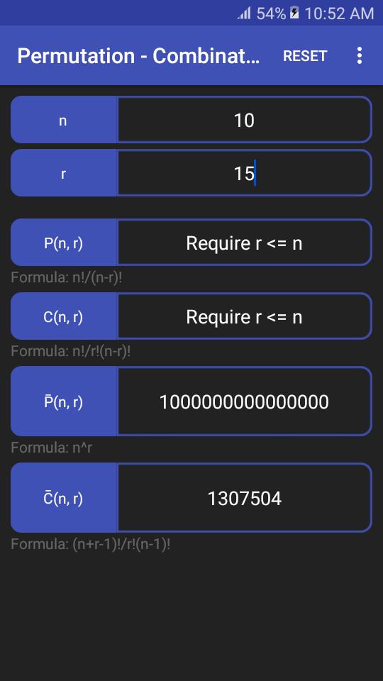 Permutation - Combination Calculator for Android - APK Download Permutation - Combination Calculator for Android - APK Download