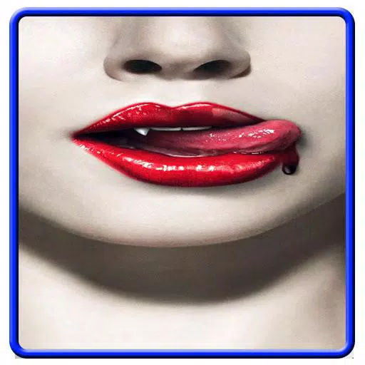 Vampire Red Lips Wallpaper