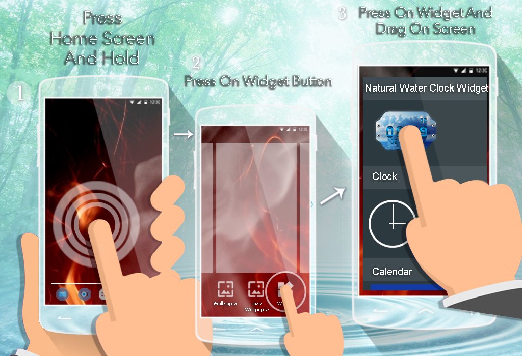 Natural Water Clock Widget APK for Android Download