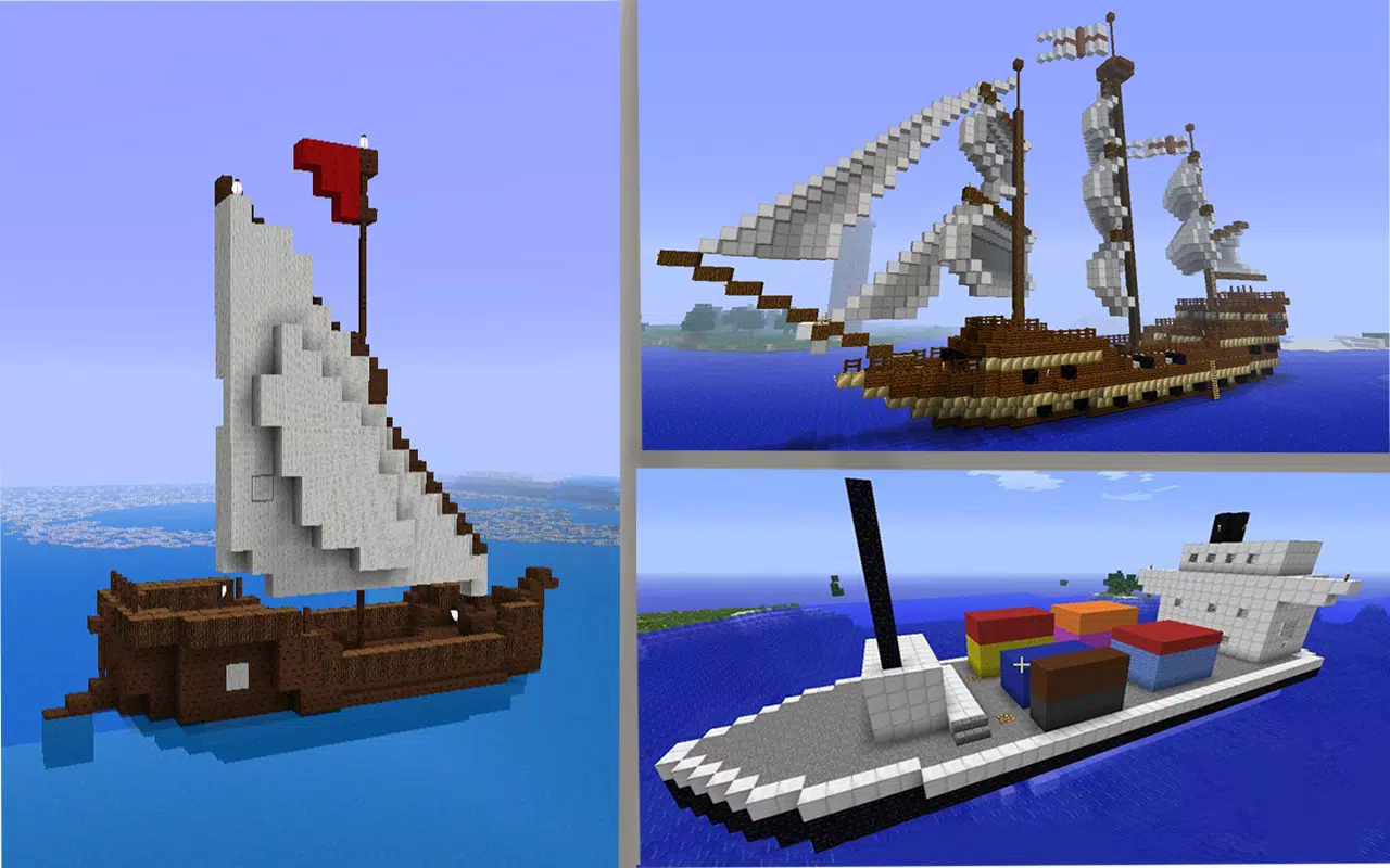 Giant Minecraft Boat Mod