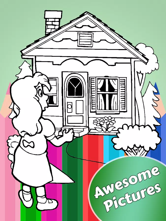 Goldilocks Running Away Coloring Pages