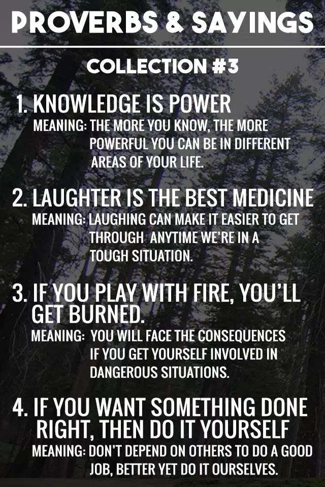 Proverbs And Sayings With Meanings