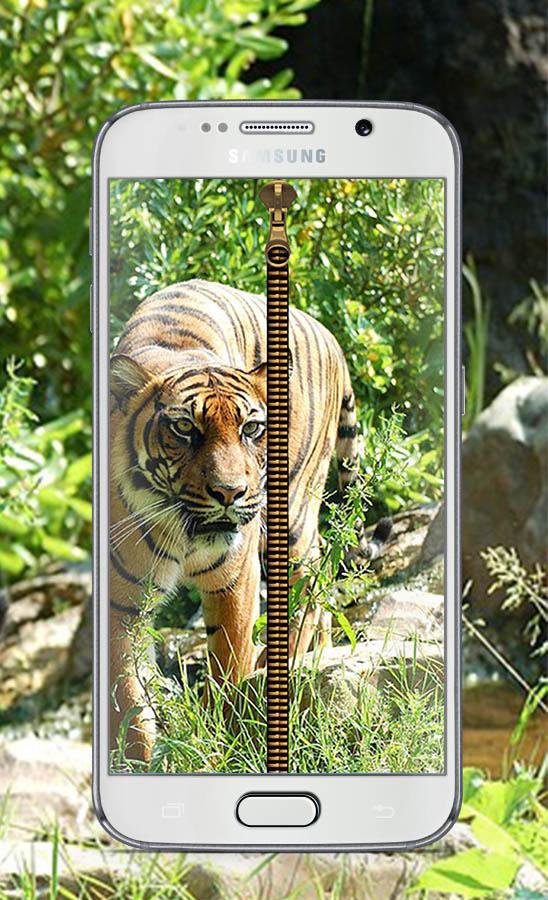 Tiger Lock Screen Zipper APK للاندرويد تنزيل