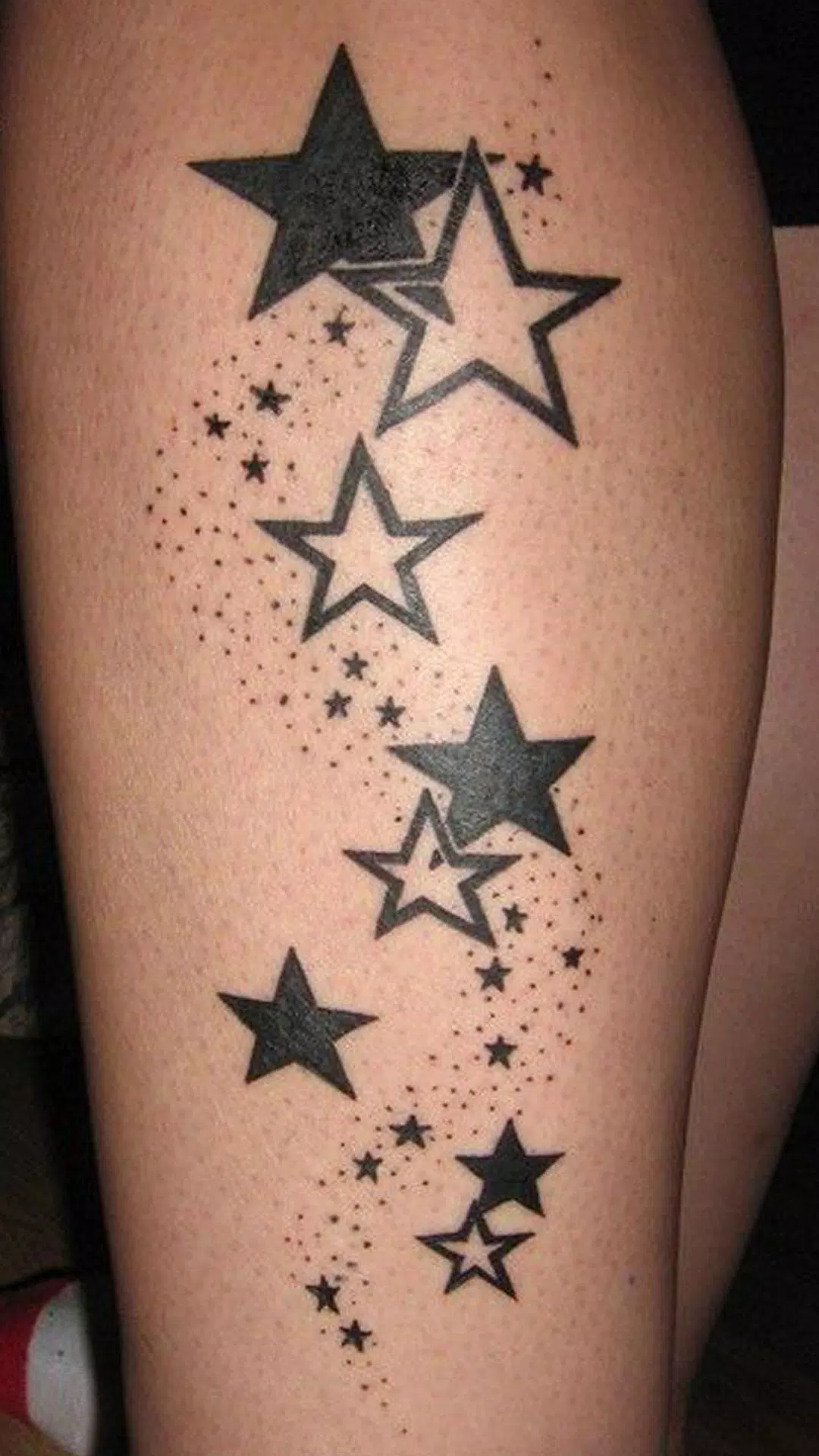 3 Star Tattoo Stencils