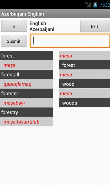 English Azeri Dictionary APK for Android Download