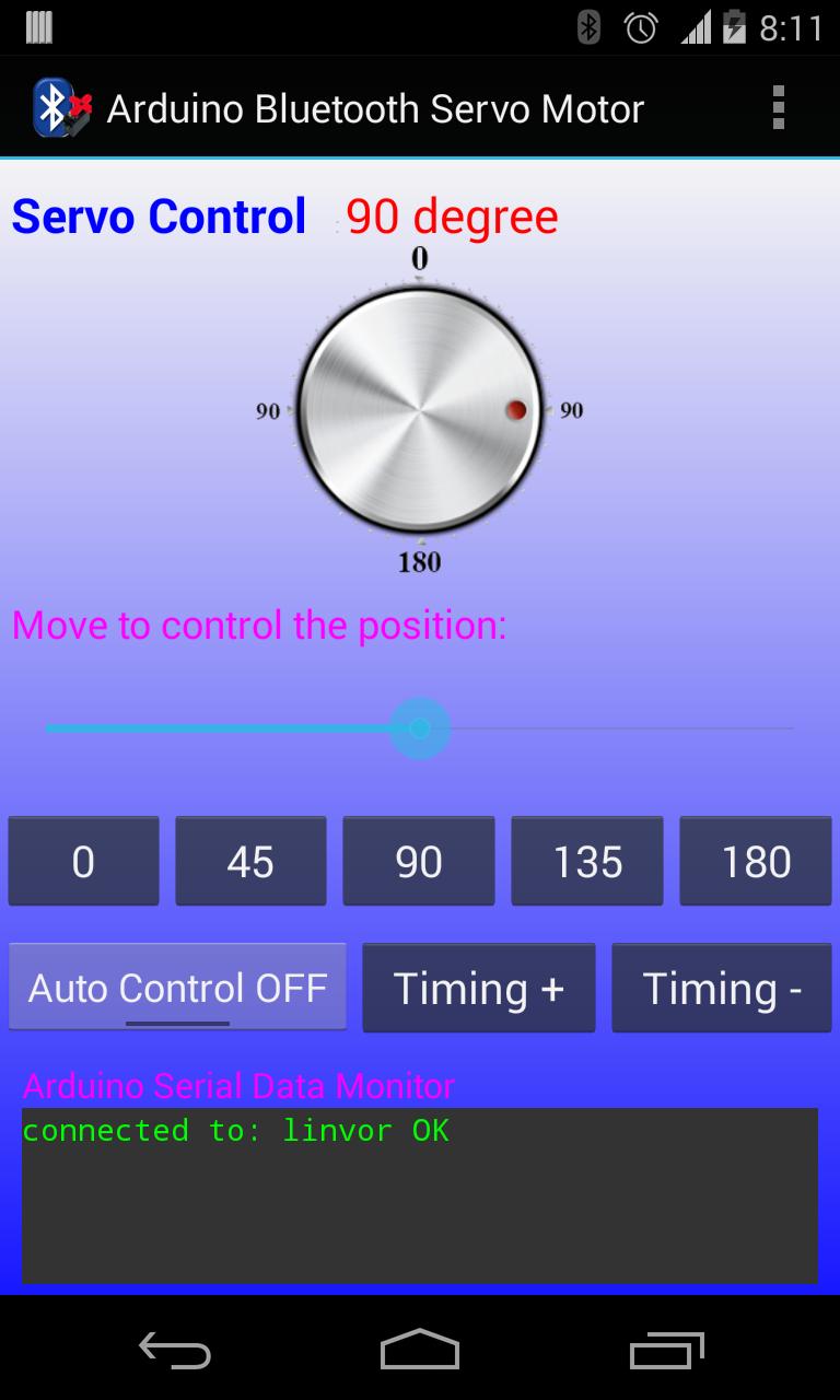 Download do APK de Arduino Bluetooth Servo Motor para Android Download do APK de Arduino Bluetooth Servo Motor para Android
