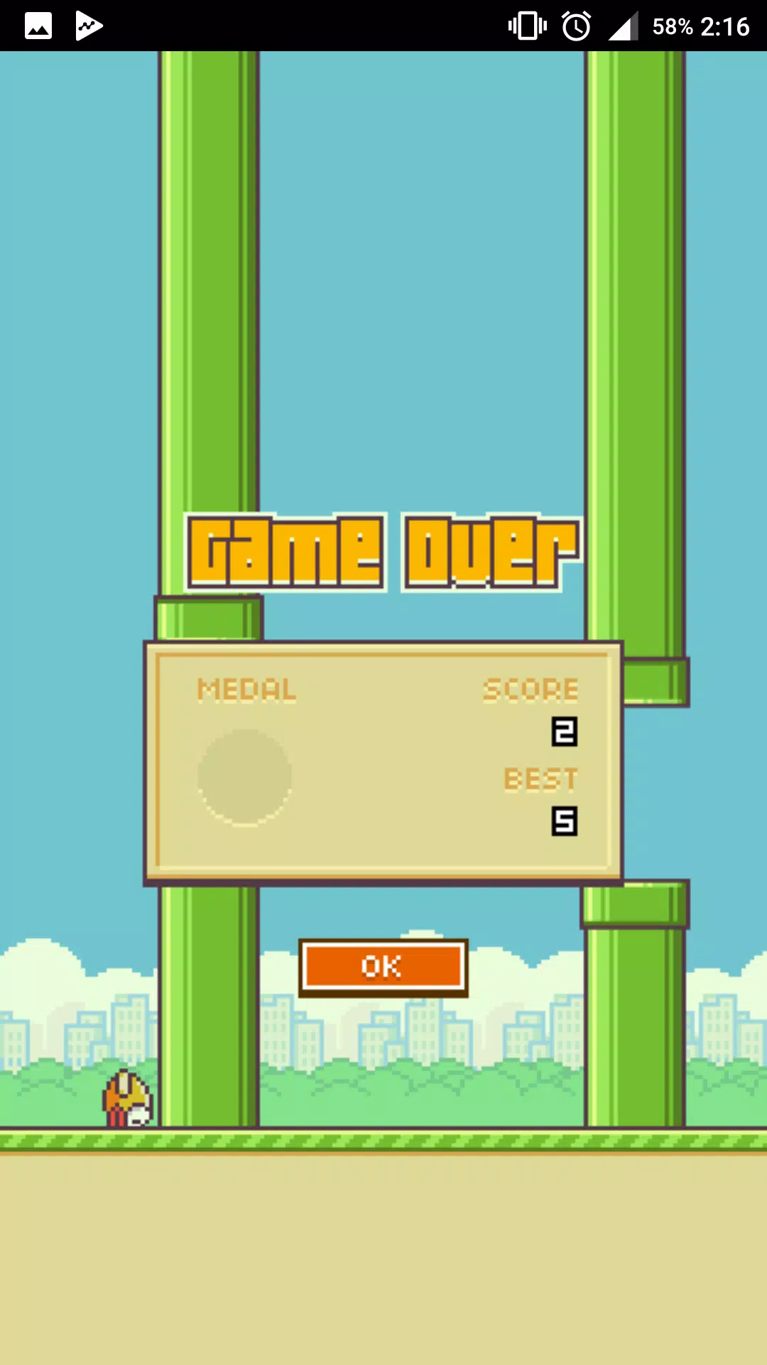 Flappy Bird High Score Screenshot