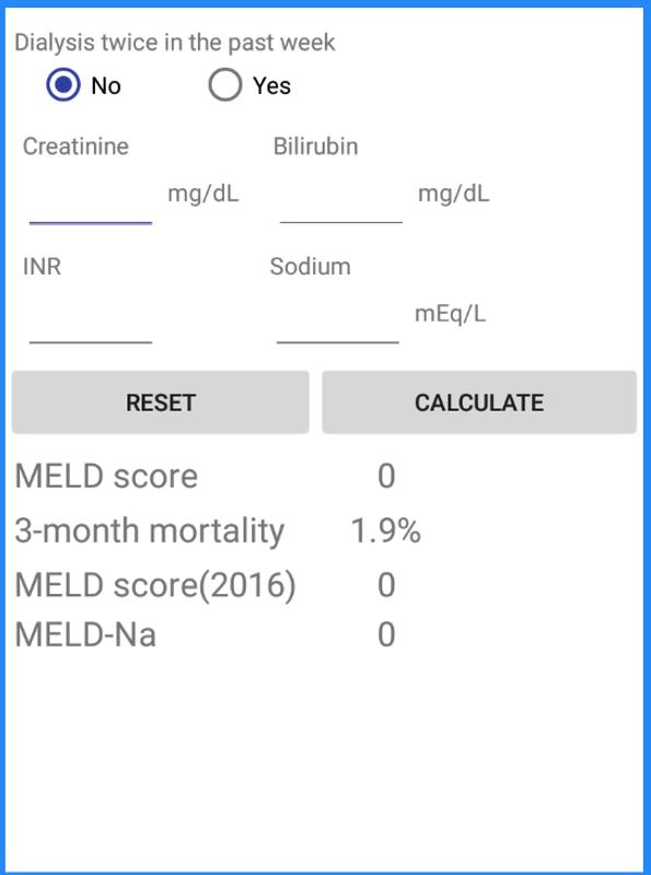 Calculadora de puntuación MELD for Android - APK Download