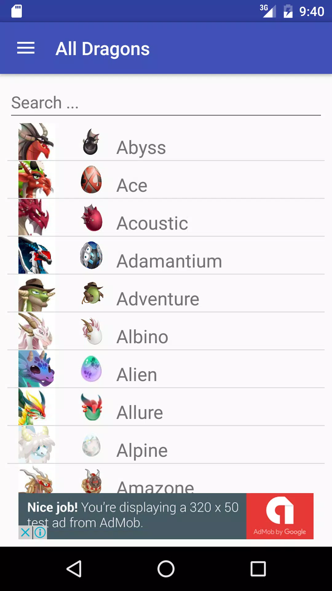 Dragon City Dragon List