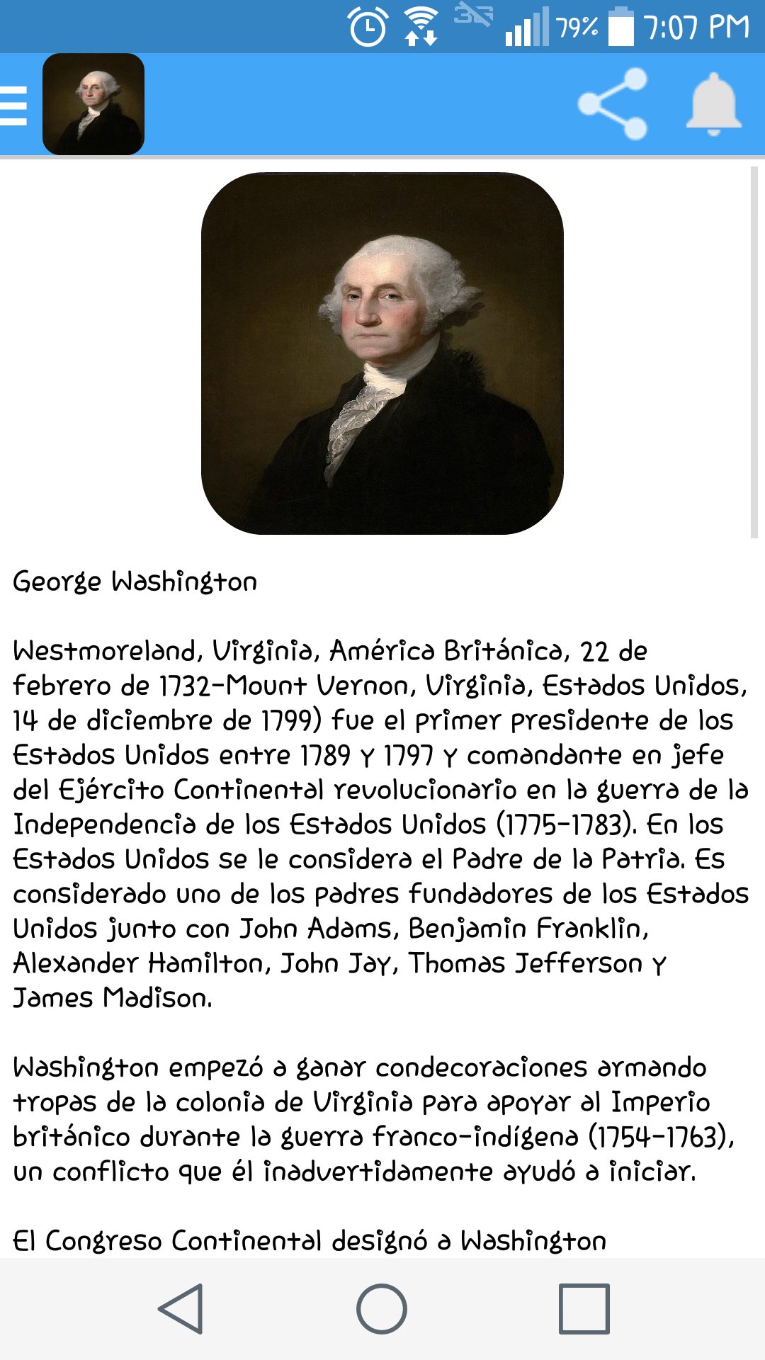 Biografía De George Washington