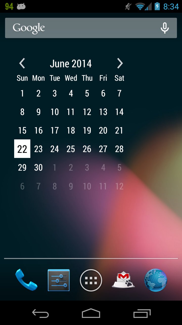 Resizable Month Widget APK للاندرويد تنزيل