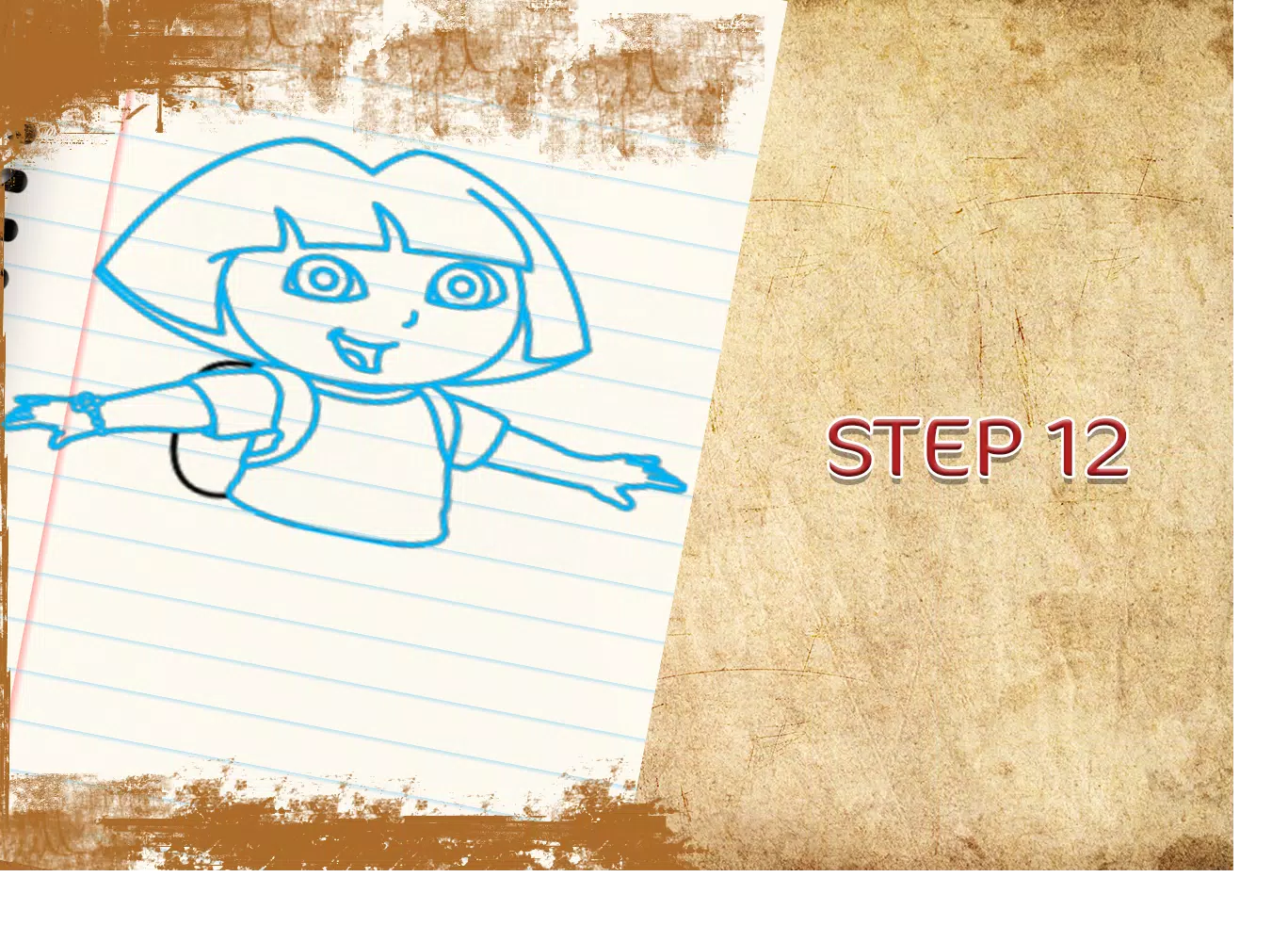 How To Draw Dora Step By Step